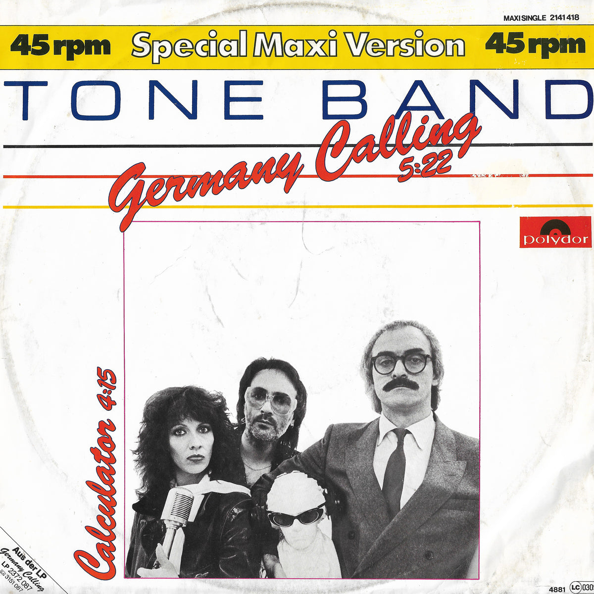 Tone Band - Germany Calling – Invisible City Editions